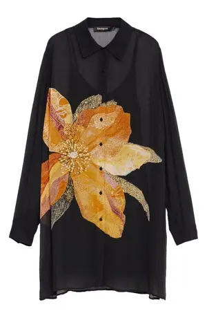 Desigual Floral Long Sleeved Shirtdress