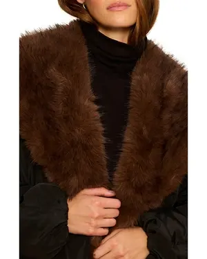 Sanctuary Allure Faux Fur Trim Jacket