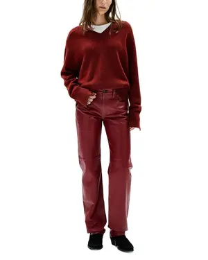 SLVRLAKE Chloe Leather Low Rise Jeans