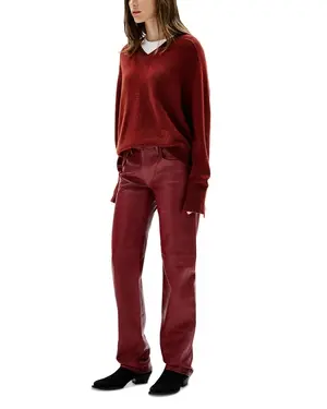 SLVRLAKE Chloe Leather Low Rise Jeans