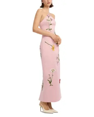 LEO LIN Ava Embroidered Floral Maxi Dress Exclusive