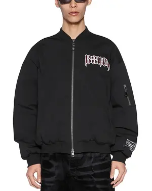 Ksubi Relaxed Fit Drak Bomber Jacket - Black