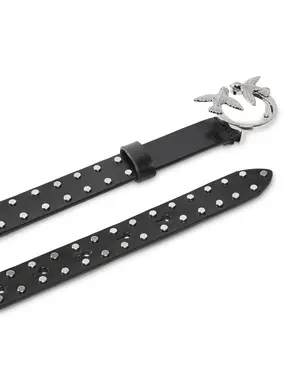 Pinko Low Love Studded Leather Belt