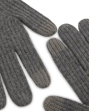 REISS Lawson Merino Wool Ribbed Tech Gloves