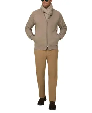 Boggi Milano Scuba Cotton Blend Melange Full-zip Sweatshirt