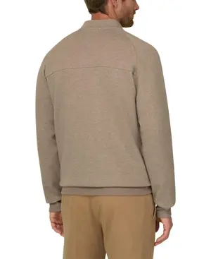 Boggi Milano Scuba Cotton Blend Melange Full-zip Sweatshirt
