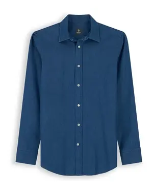Boggi Milano Cotton Denim Regular Fit Shirt