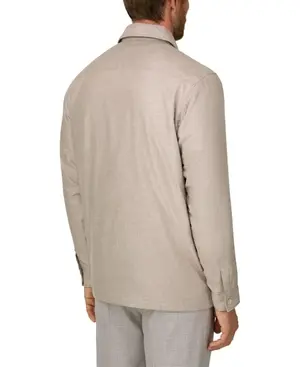 Boggi Milano Padded Cotton Tencel Overshirt