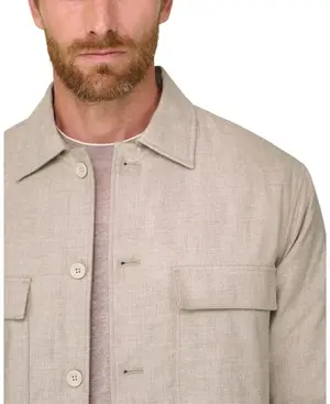 Boggi Milano Padded Cotton Tencel Overshirt