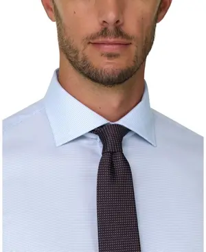 Boggi Milano Non-iron Cotton Dobby Slim Fit Shirt