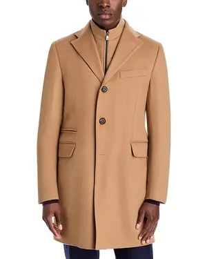 Corneliani Wool Id Overcoat & Removable Insert - Camel
