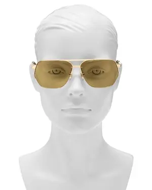 Jacquemus Aviador Aviator Sunglasses, 63mm - Gold