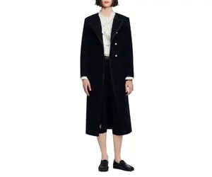 Sandro Saywer Asymmetrical Tweed Coat