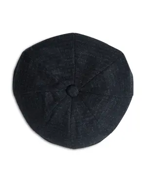 REISS Arbor Wool Houndstooth Newsboy Cap