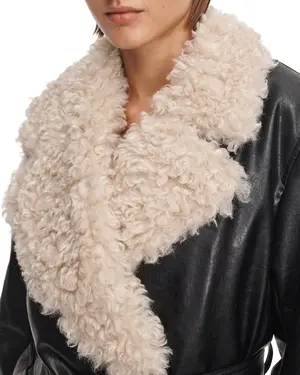 Rag & Bone Jordan Faux Leather Belted Jacket