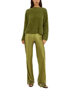 Rails Silvi Lace Hem Satin Pants