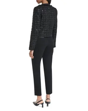 Karl Lagerfeld Sequin Embellished Tweed Jacket