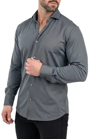 MACEOO Einstein Long Sleeve Stretch Dress Shirt