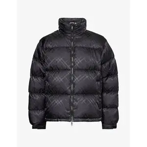 Burberry Check Highlands Nylon Puffer Jacket - Black