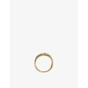 Monica Vinader Riva Pave Wrap 18ct Vermeil And Lab Grown Diamond Ring