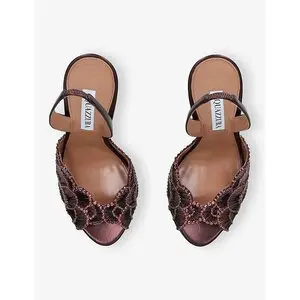 AQUAZZURA Ce Soir 105 Leather Heeled Sandals