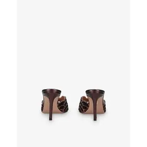 AQUAZZURA Ce Soir 75 Leather Heeled Mules