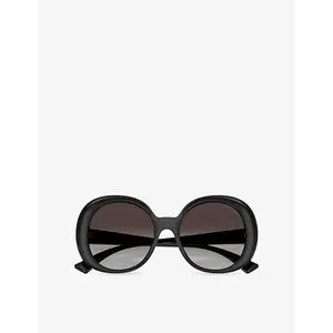 JIMMY CHOO Jc6004hu Round-frame Acetate Sunglasses - Black