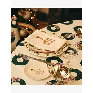 ANNA + NINA Holly Earthenware Breakfast Plate