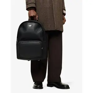 Emporio Armani Logo-plaque Leather Backpack