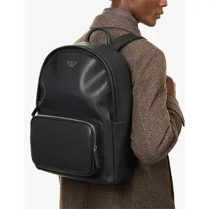 Emporio Armani Logo-plaque Leather Backpack