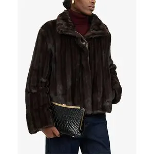 Simkhai Solange Croc-embossed Leather Clutch