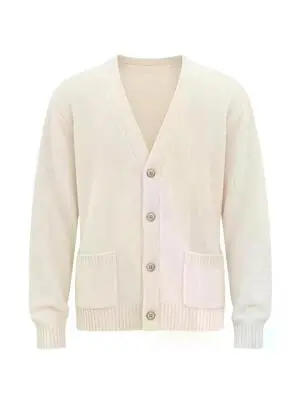 04651 / A TRIP IN A BAG Fine-knit Button-up Cardigan - Neutrals