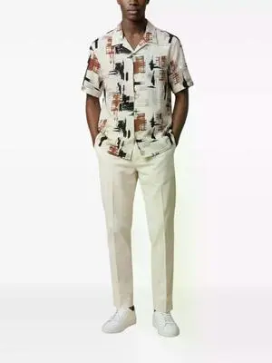 ANTONY MORATO Abstract-print Short-sleeve Shirt - Neutrals