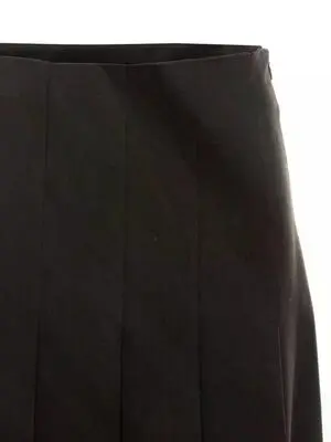 RUE DU BAC Pleated Rear-slit Midi Skirt