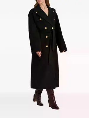Alberta Ferretti Double-breasted Belted Coat