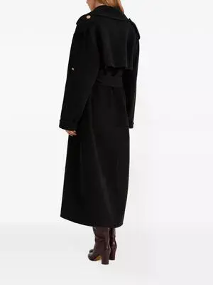 Alberta Ferretti Double-breasted Belted Coat