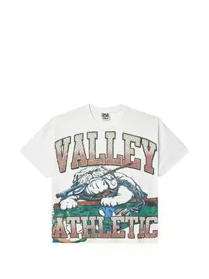 VALE FOREVER Valley Track-print T-shirt - White