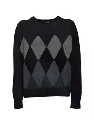 BALLANTYNE Argyle-intarsia Sweater - Grey