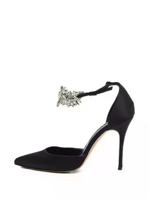 Manolo Blahnik Sicariata Crystal-embellished Heeled Pumps