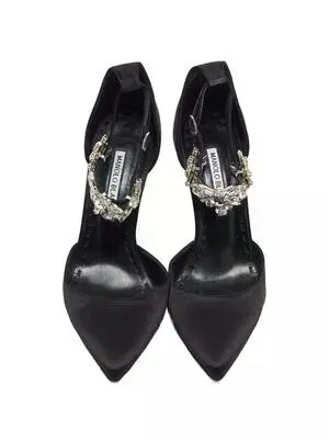 Manolo Blahnik Sicariata Crystal-embellished Heeled Pumps
