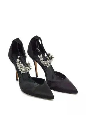 Manolo Blahnik Sicariata Crystal-embellished Heeled Pumps
