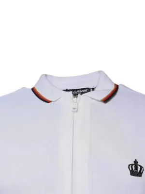 Dolce & Gabbana Crown-embroidered Zip-up Sweater
