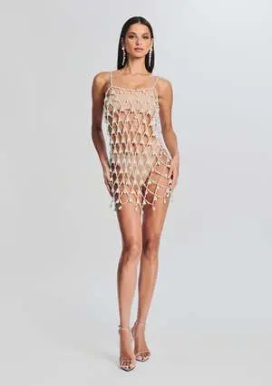 Retrofete Tulum Pearl Dress - White