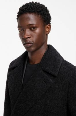Hugo Textured Alpaca-blend Virgin Wool Coat