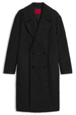 Hugo Textured Alpaca-blend Virgin Wool Coat