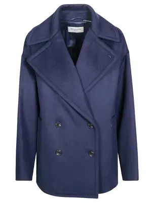 Max Mara Picot Double-breasted Mini Short Caban Jacket