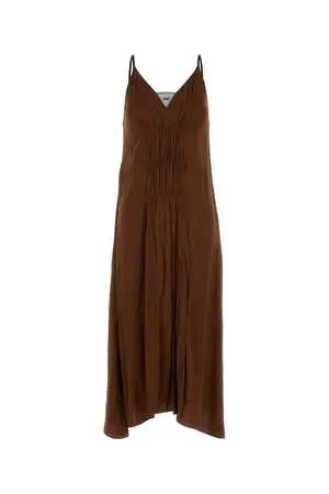 Prada Satin Mini Dress - Brown