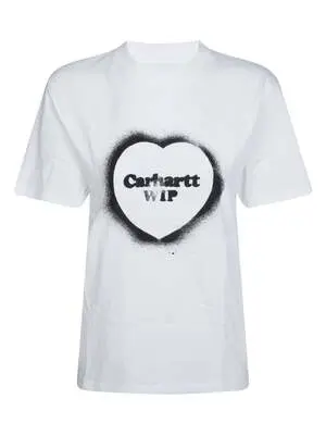Carhartt Spray Heart Organic Cotton T-shirt For - Bianco