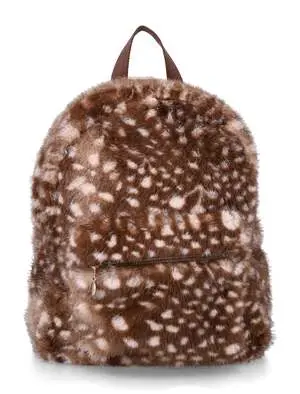 Bonpoint Faux Fur Backpack - Marrone