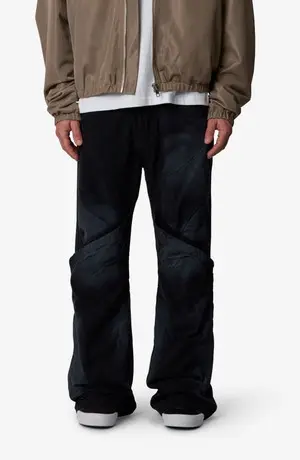 Mnml Side Snap Kick Flare Pants - Black